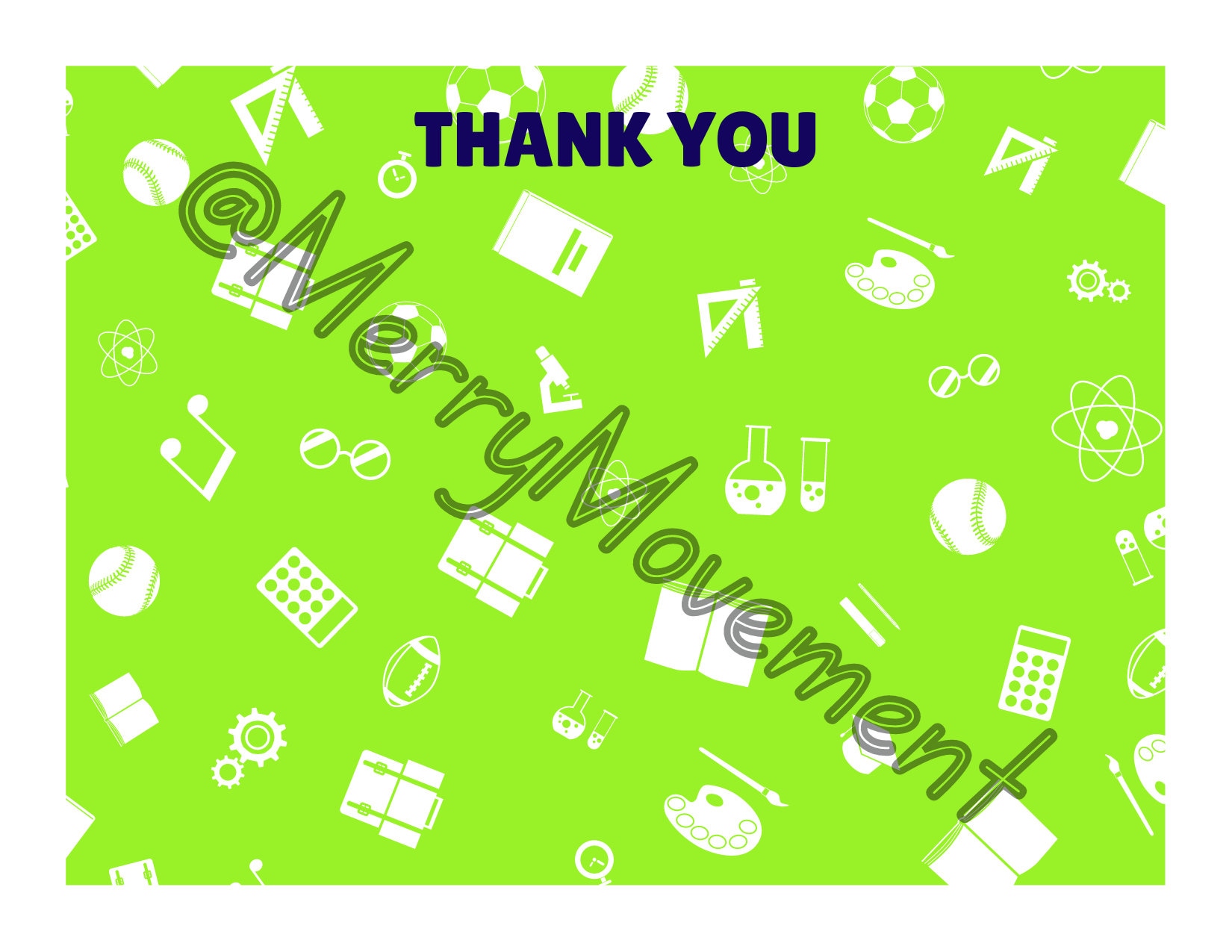 12 Sports-themed Thank You Cards PE Teacher Gratitude Notes Teacher's ...