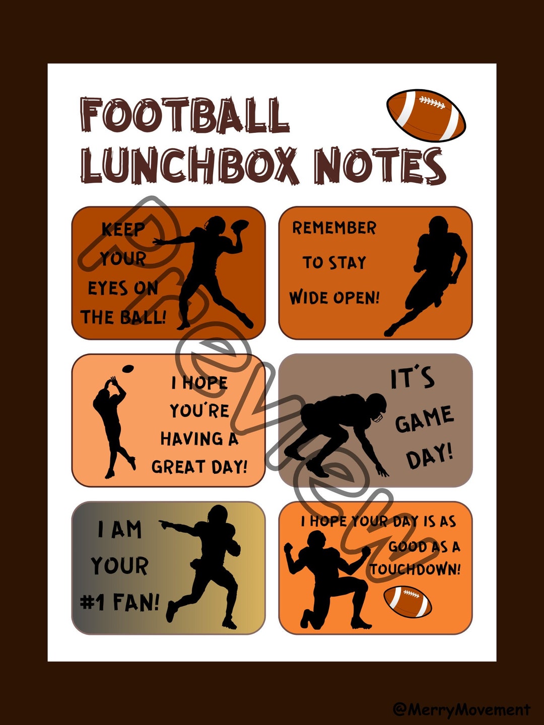 48pcs Football-themed Lunchbox Notes| Cute Football Puns, Positive ...