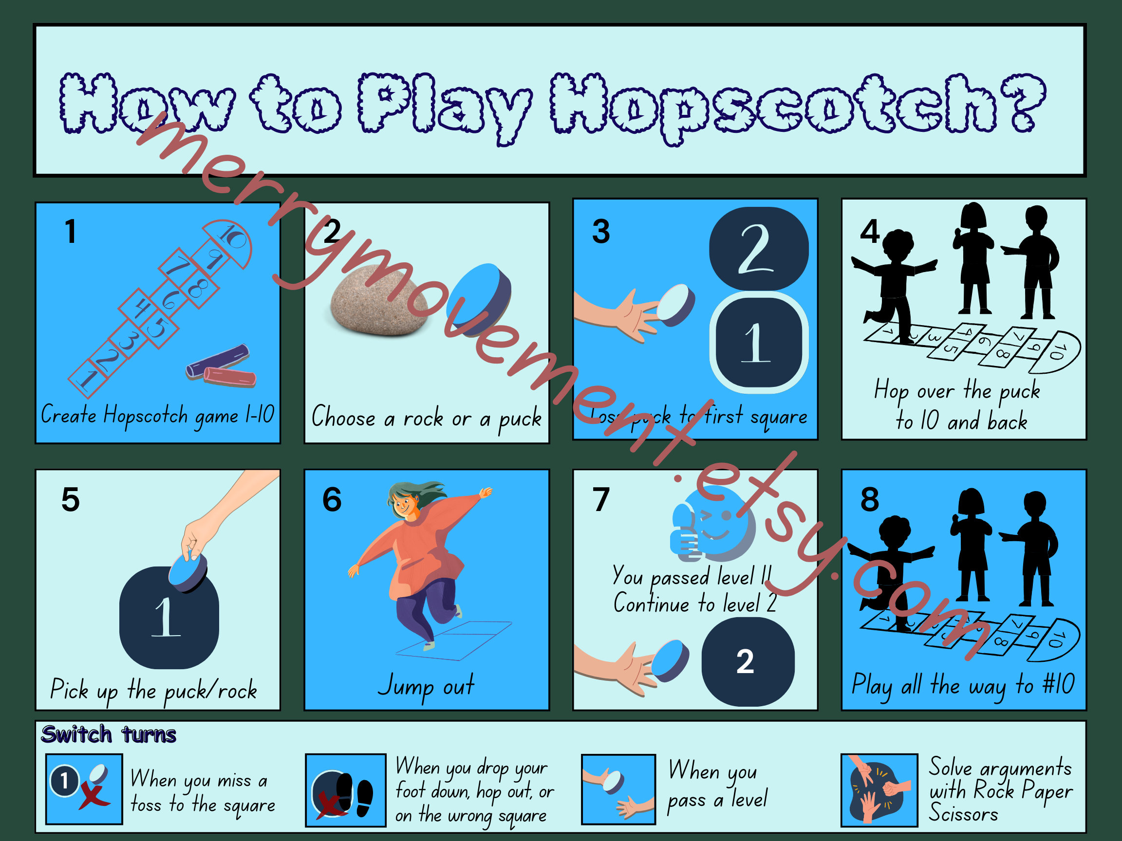 Hopscotch Game For Kids