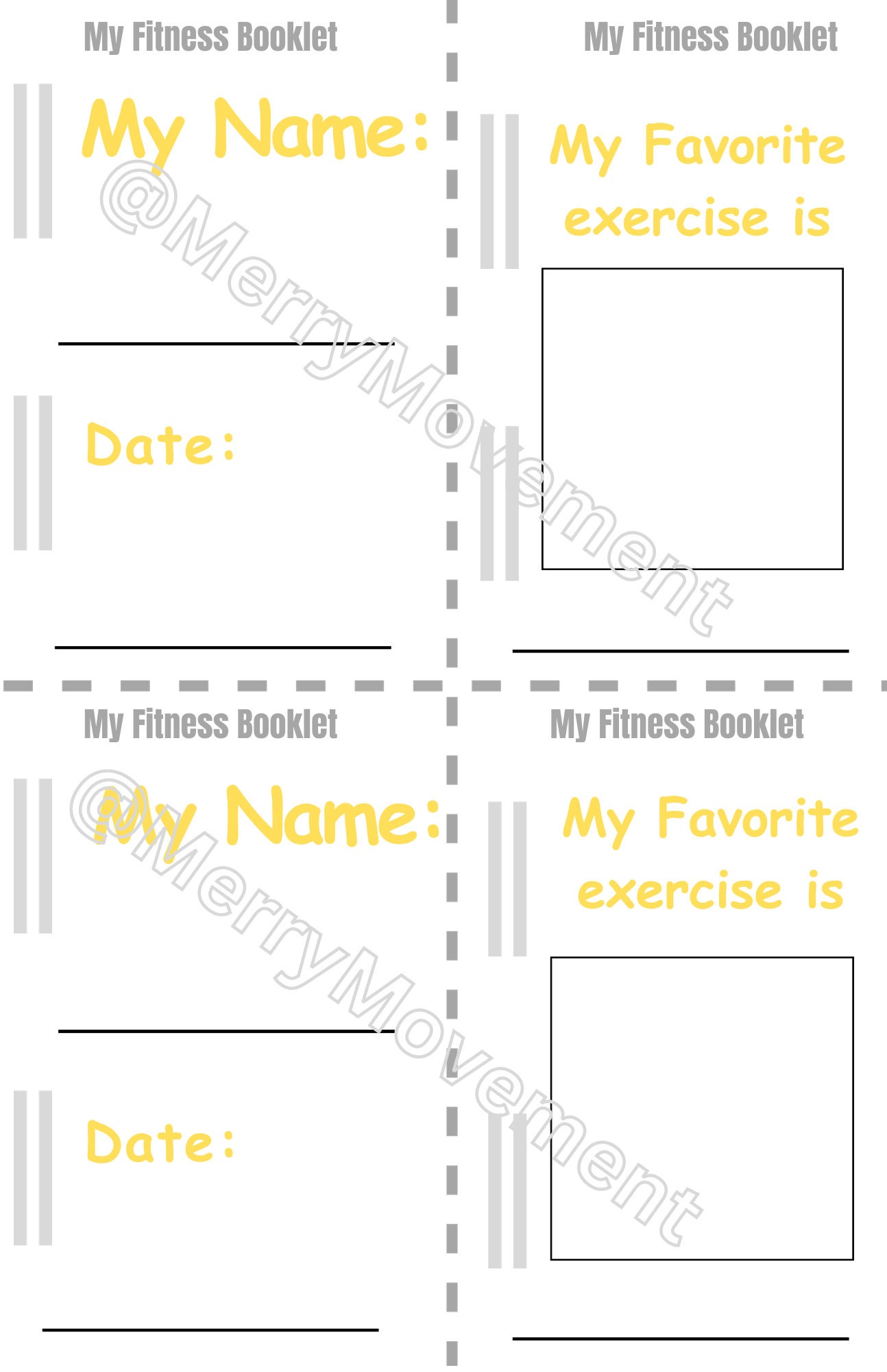 Montessori Inspired Fitness Booklet| My Fitness Booklet for Primary and ...