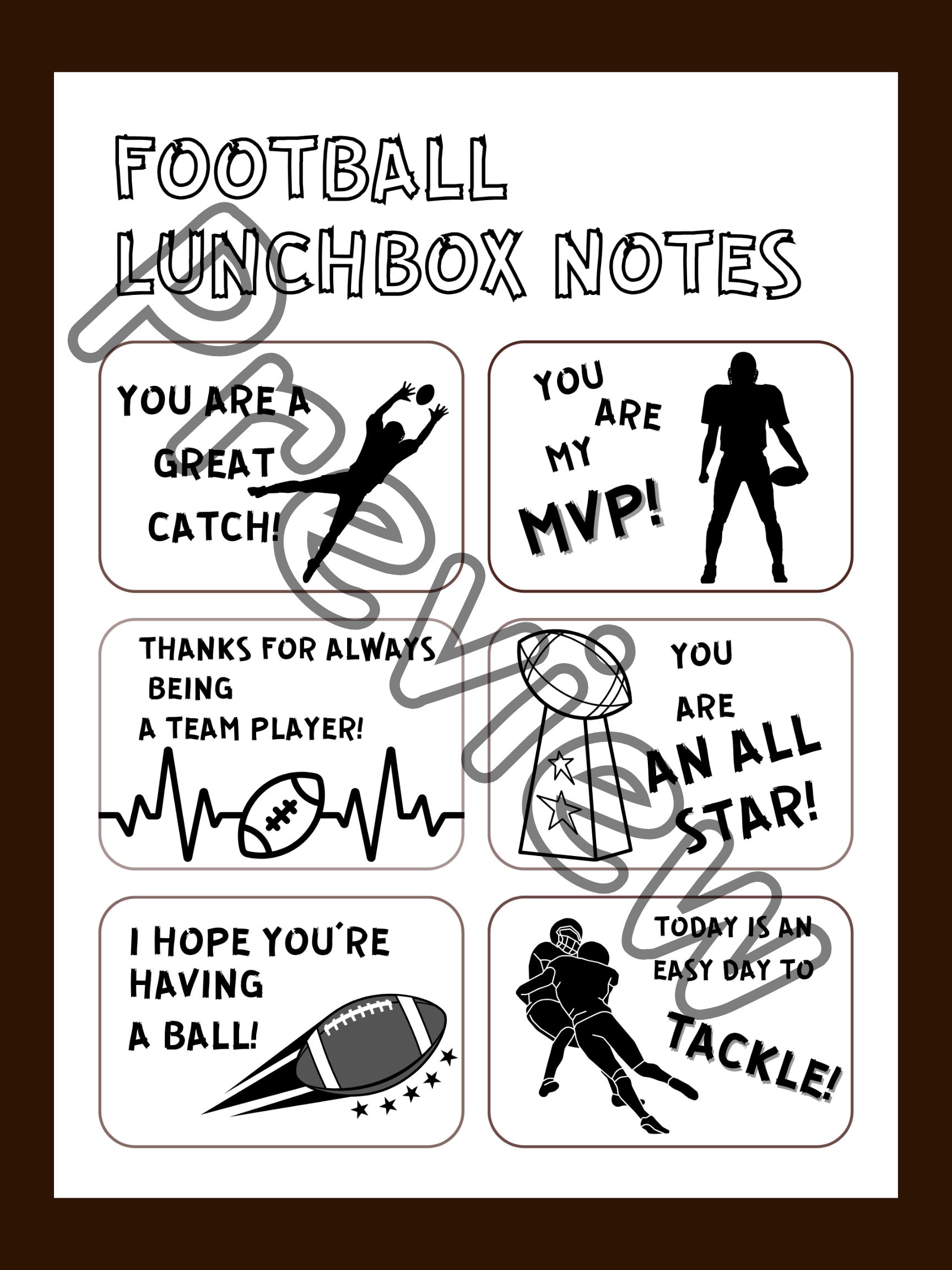 48pcs Football-themed Lunchbox Notes| Cute Football Puns, Positive ...