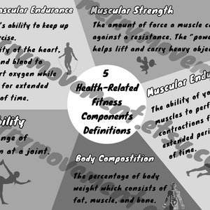 Health-related and Skill-related Fitness Components Poster| Gym Fitness ...