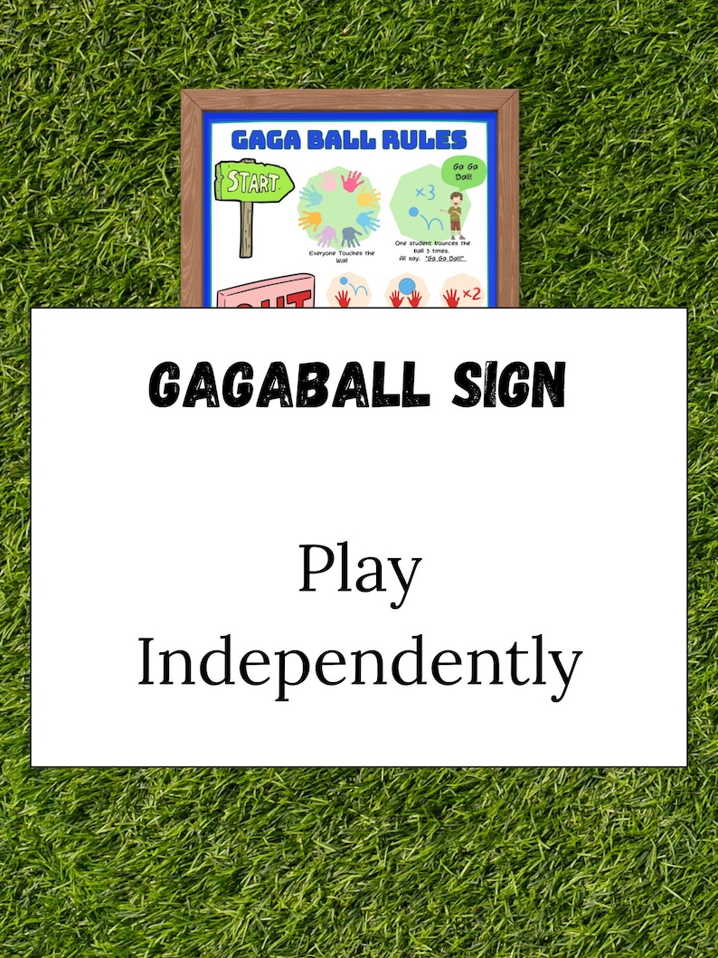 Gaga Ball Game Rules Poster | Playground Activity & Yard Game ...