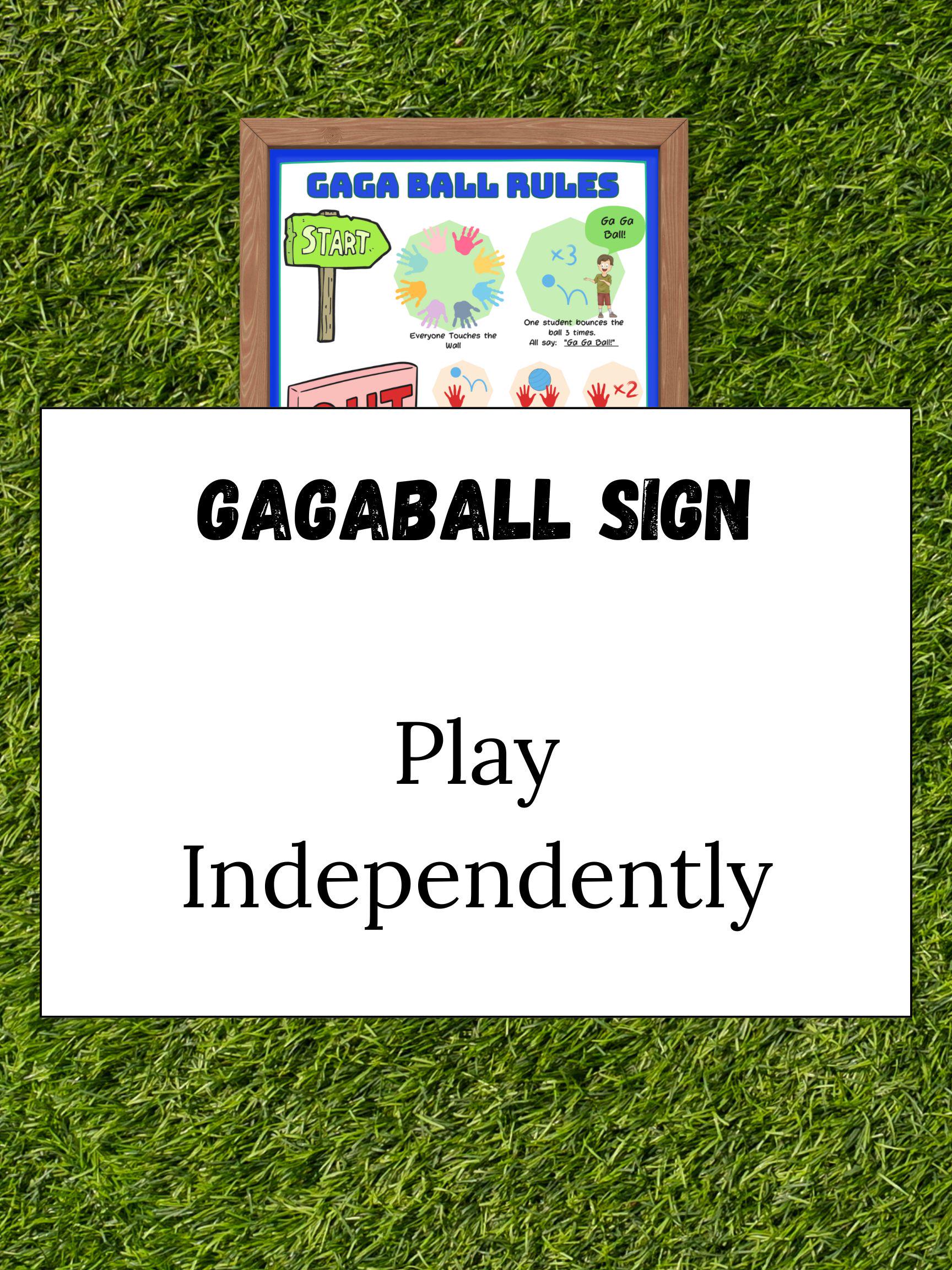 Gaga Ball Game Rules Poster | Playground Activity & Yard Game ...