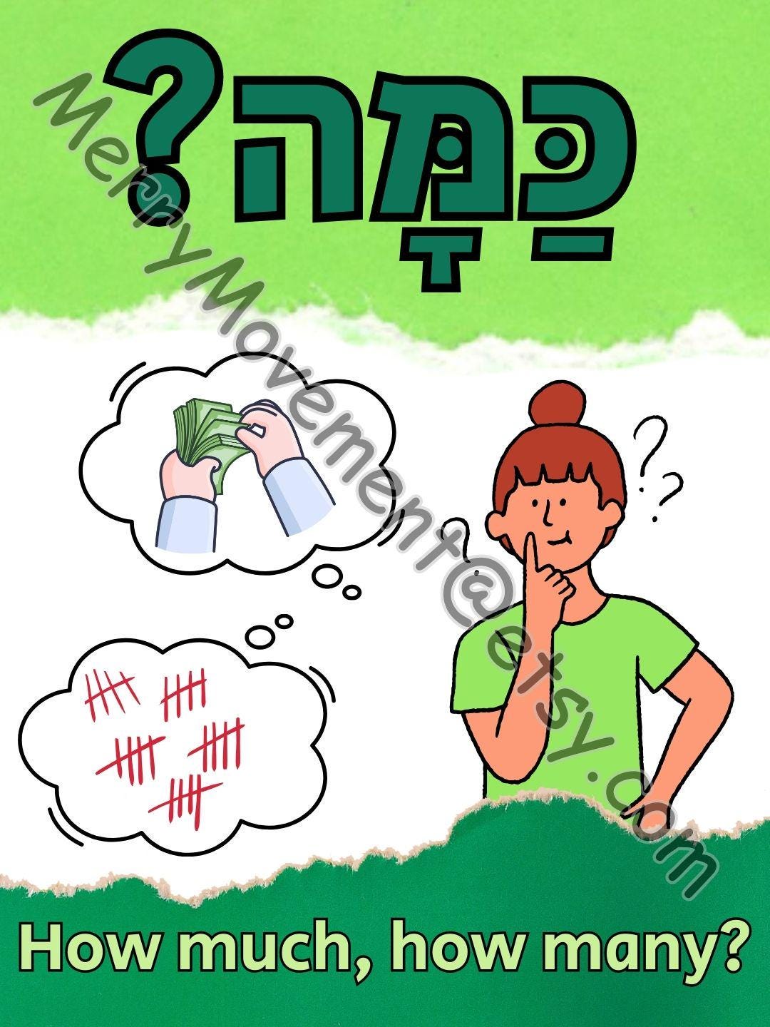 Hebrew and English Question Posters| 9 Class Décor Questions in Ivrit ...
