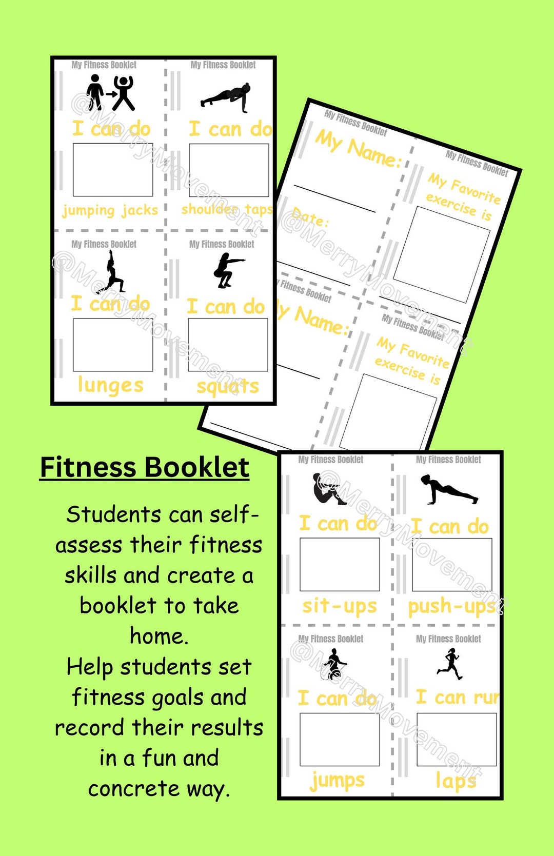 Montessori Inspired Fitness Booklet| My Fitness Booklet for Primary and ...