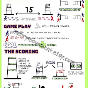 Ladder Ball Rules Poster & Score Sheets: Yard Game Guide (printable PDF ...