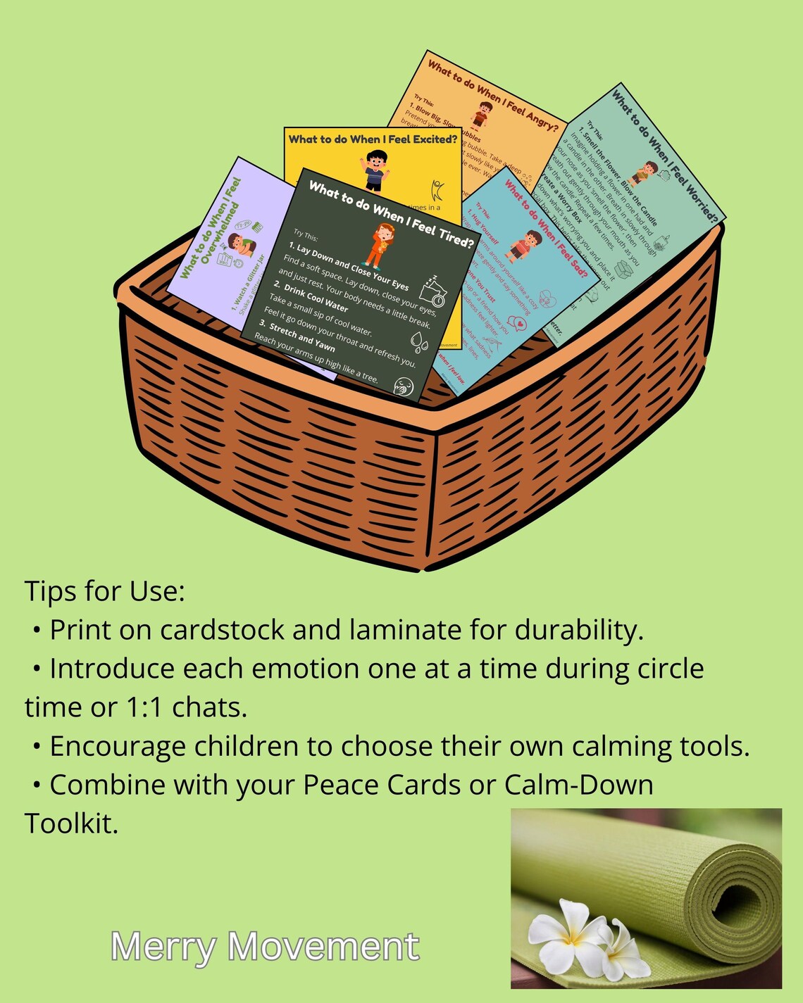 What to Do When I Feel...posters | Calm Down Corner Printable ...