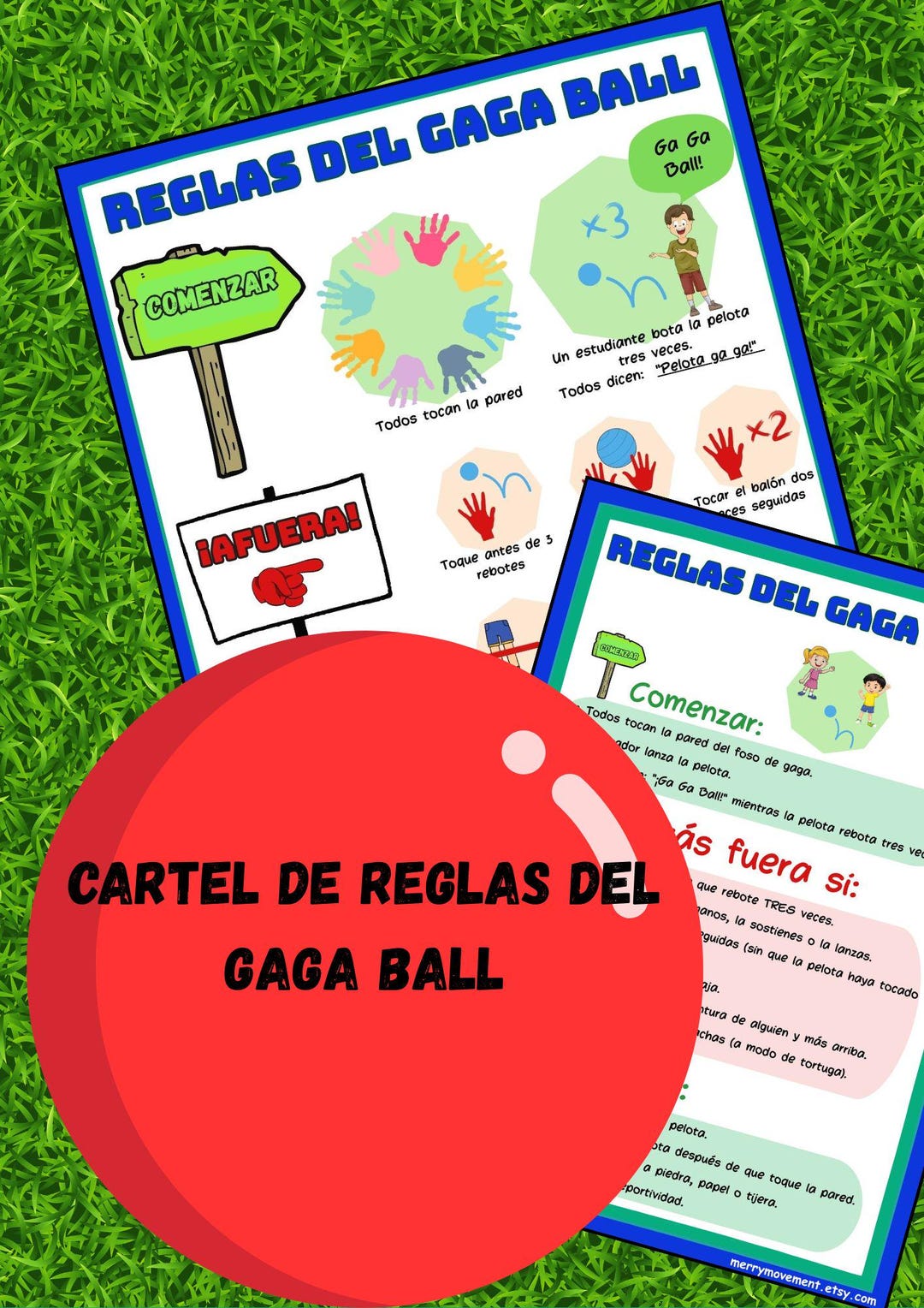 Spanish Gaga Ball Poster Rules | Reglas Del Póster Del Baile De Gaga En ...