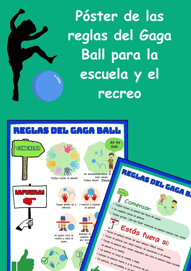 Spanish Gaga Ball Poster Rules | Reglas Del Póster Del Baile De Gaga En ...