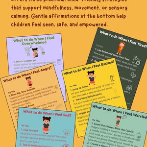 What to Do When I Feel...posters | Calm Down Corner Printable ...