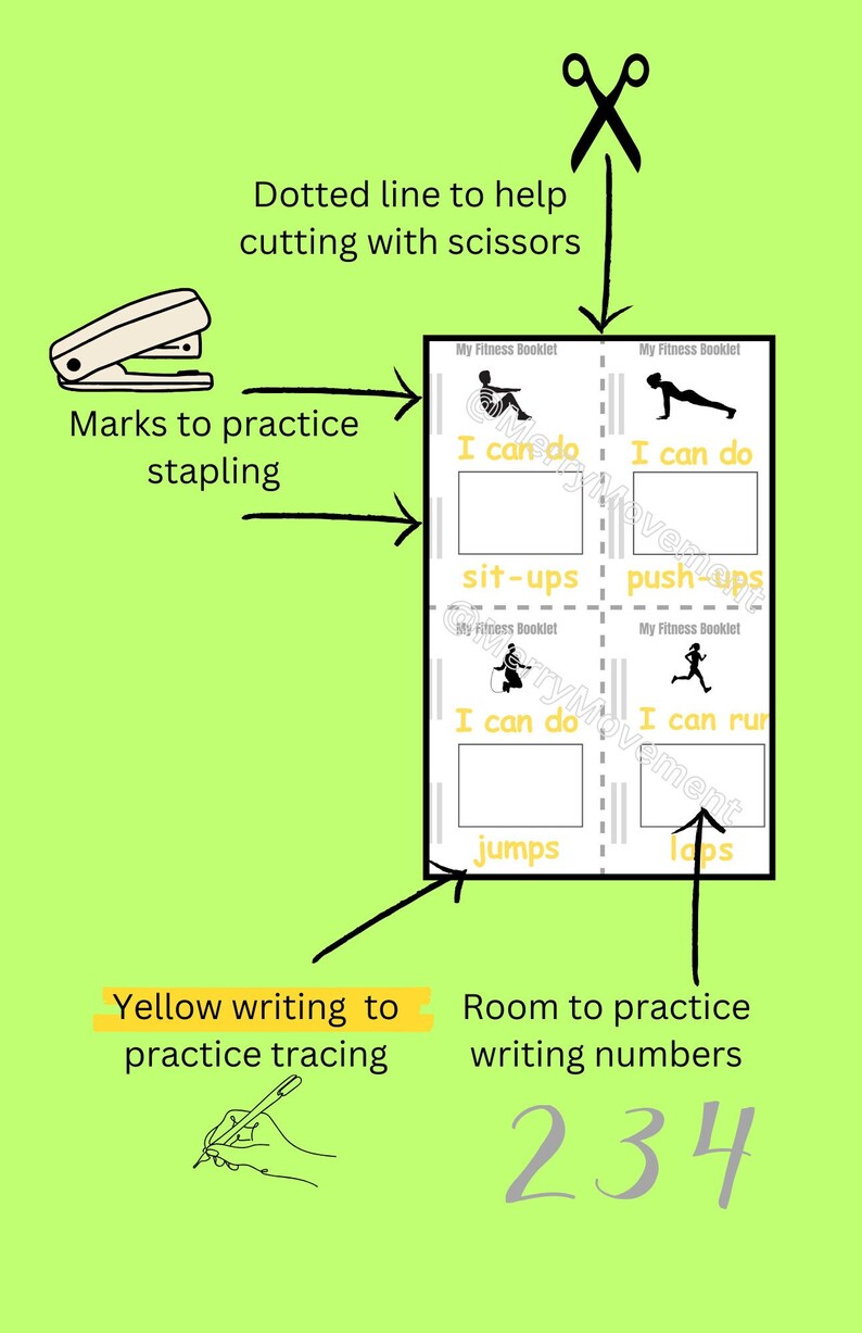Montessori Inspired Fitness Booklet| My Fitness Booklet for Primary and ...