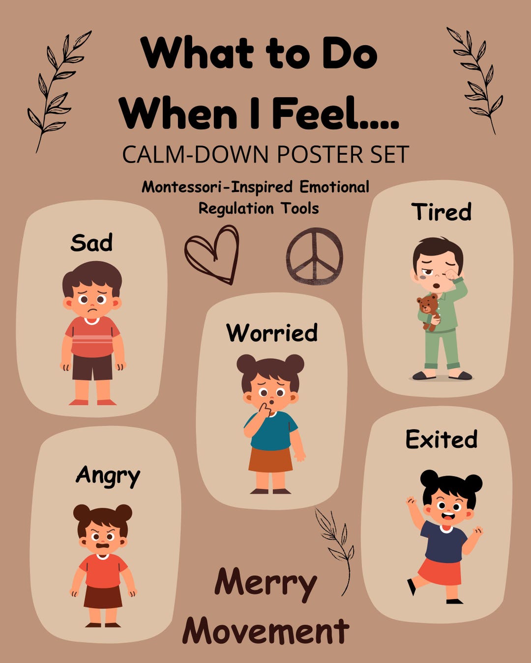 What to Do When I Feel...posters | Calm Down Corner Printable ...