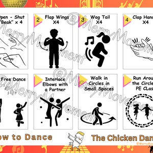 How to Dance the Chicken Dance| Gym Poster, Activity Card, Brain Break ...