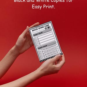 Bocce Ball Score Sheet: Tournament Scorecard (PDF) - Etsy