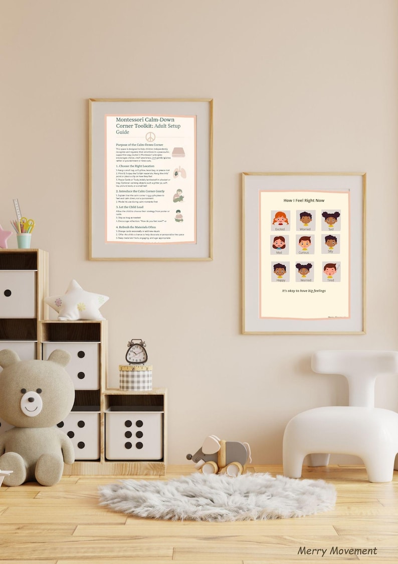 Montessori Calm-down Corner Toolkit – Printable SEL Posters, Peace Area ...