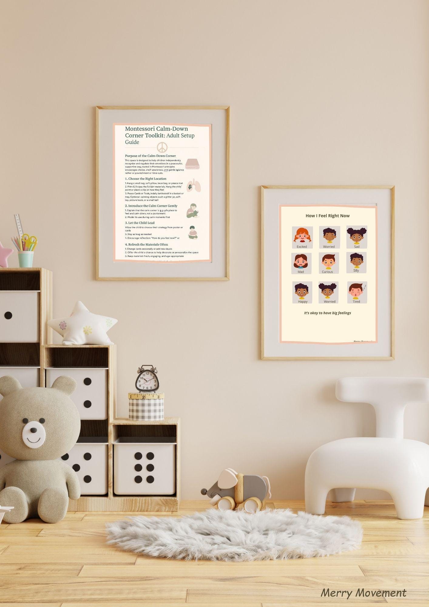 Montessori Calm-down Corner Toolkit – Printable SEL Posters, Peace Area ...