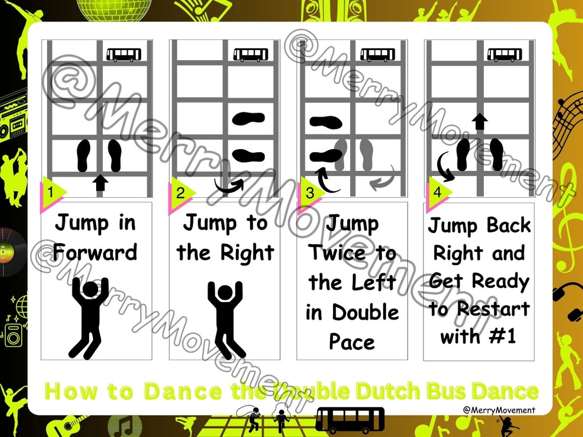 Double Dutch Bus Dance Steps: Gym Activity Poster - Etsy