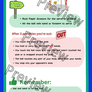 Tetherball Rules Sign| Poster for the Gym, Yard, Recess, and Playground ...