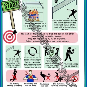 7 Posters Bundle | Rules Signs Poster for 7 Games | Gaga Ball ...