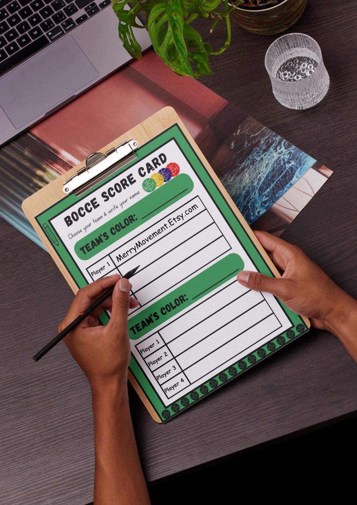 Bocce Ball Score Sheet | Bocce Scoring Card Printable | Yard Game Score ...