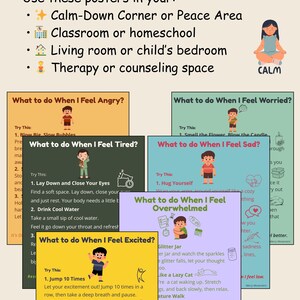 What to Do When I Feel...posters | Calm Down Corner Printable ...