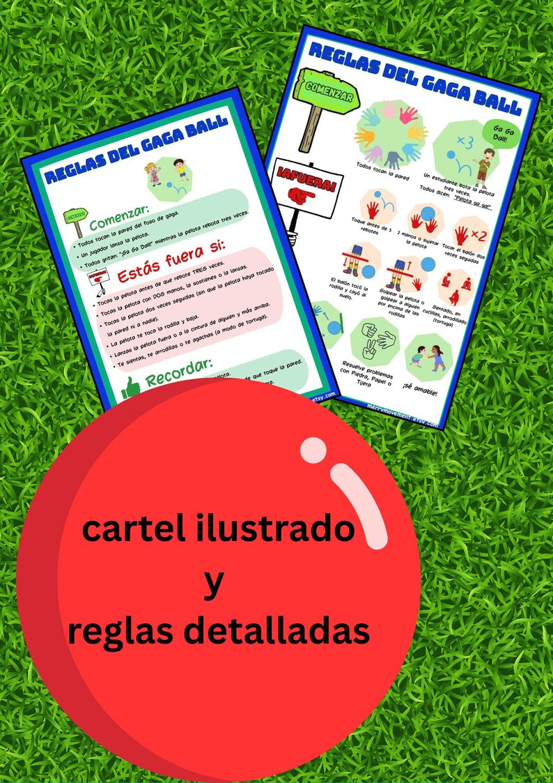 Spanish Gaga Ball Poster Rules | Reglas Del Póster Del Baile De Gaga En ...