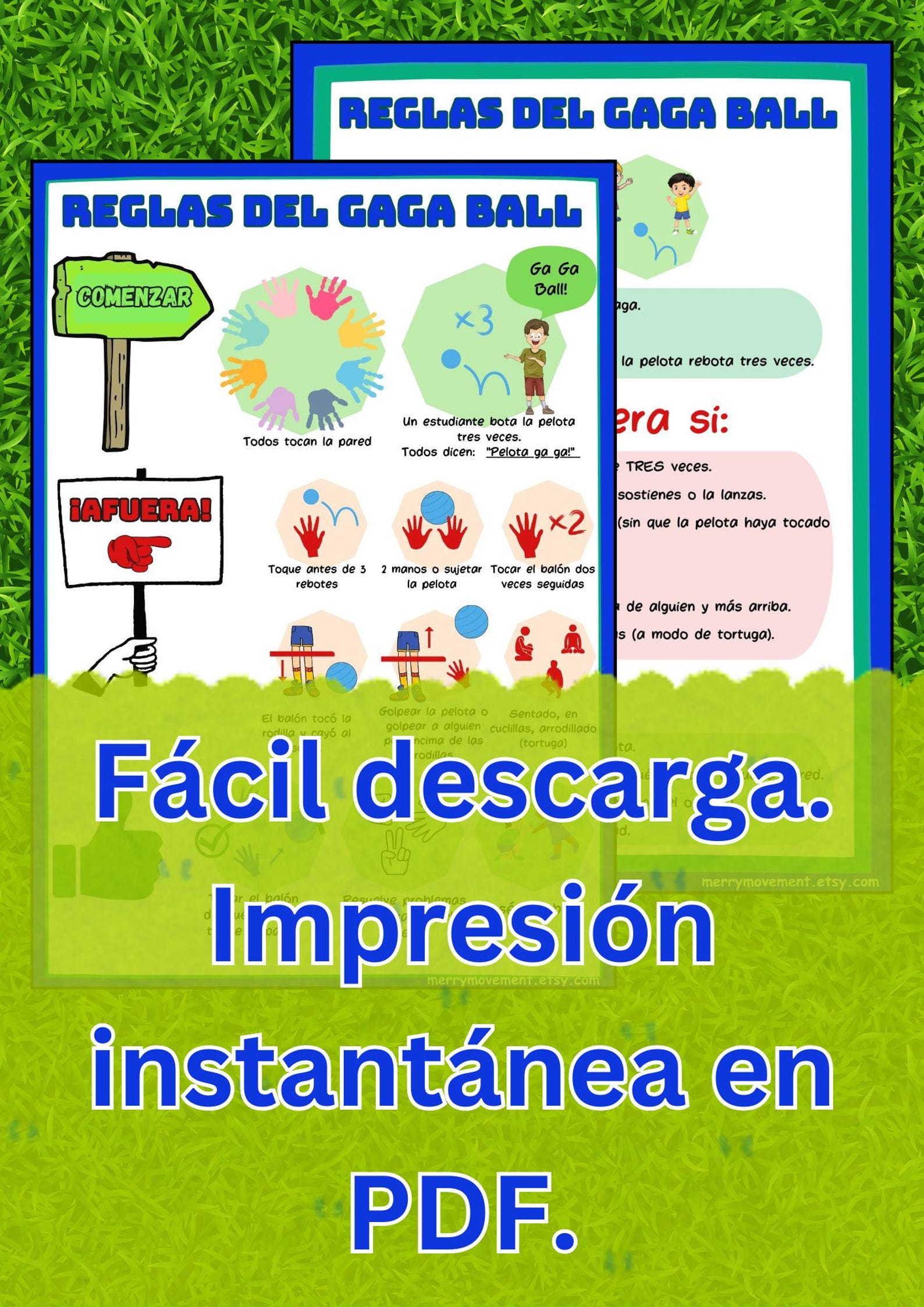 Spanish Gaga Ball Poster Rules | Reglas Del Póster Del Baile De Gaga En ...