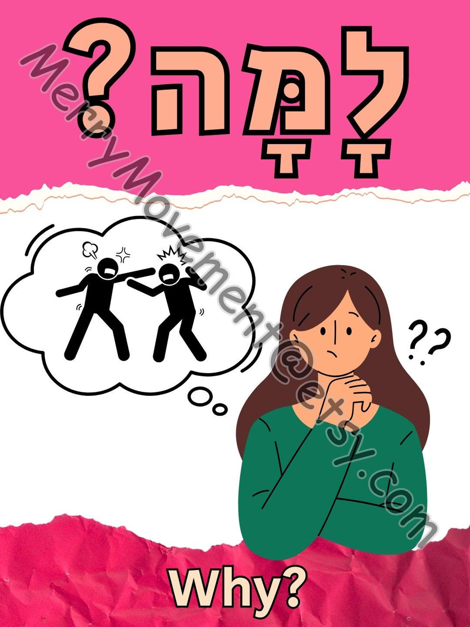 Hebrew and English Question Posters| 9 Class Décor Questions in Ivrit ...