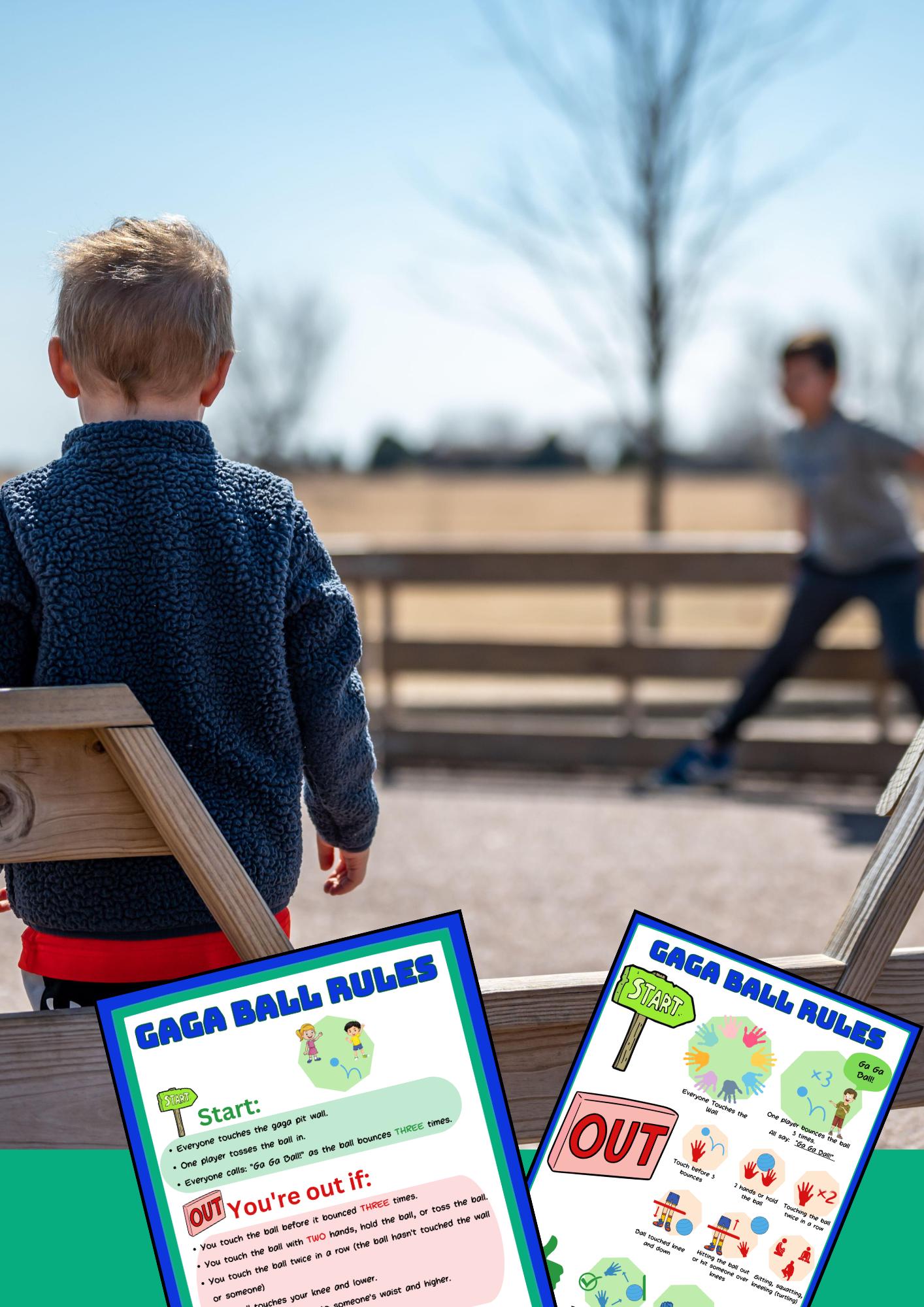 Gaga Ball Game Rules Poster | Playground Activity & Yard Game ...