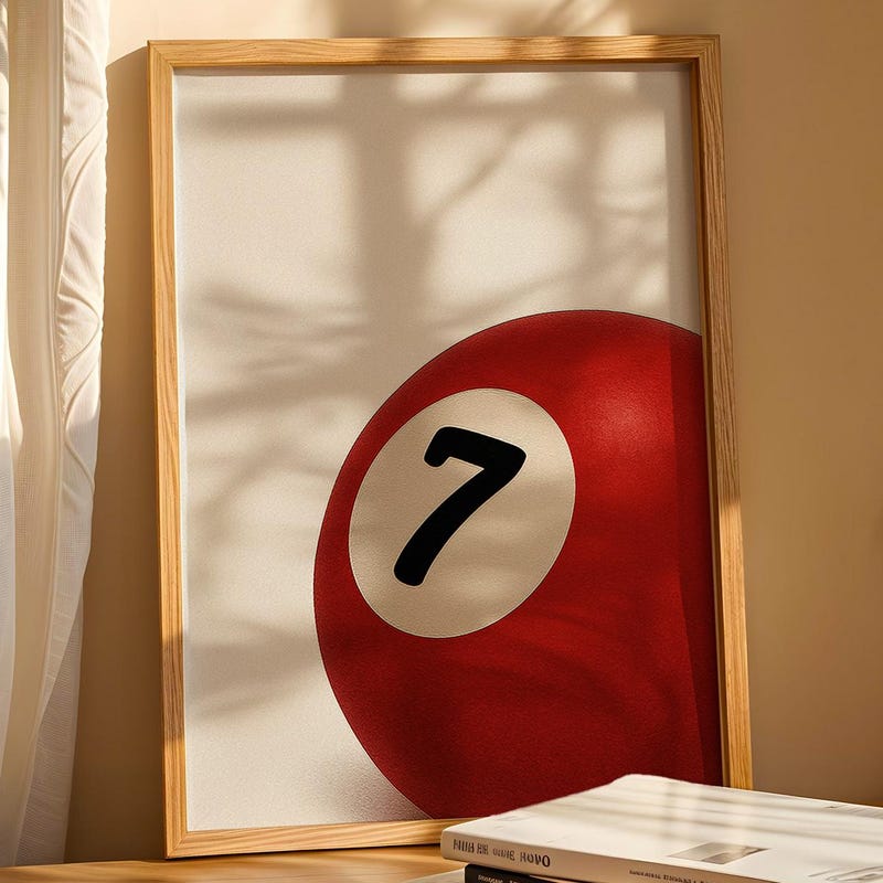 Red 7 Ball Posters - Etsy