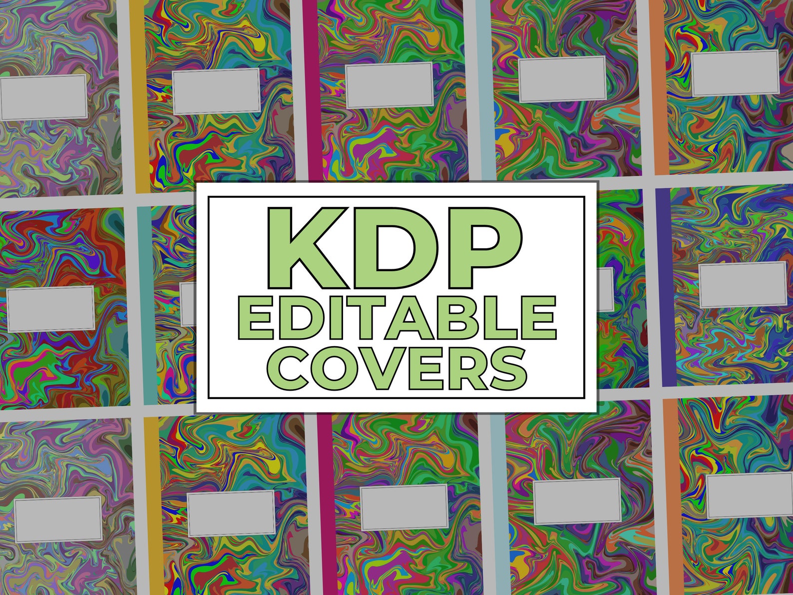Editable KDP Paperback Cover Template Canva Printable Rainbow - Etsy