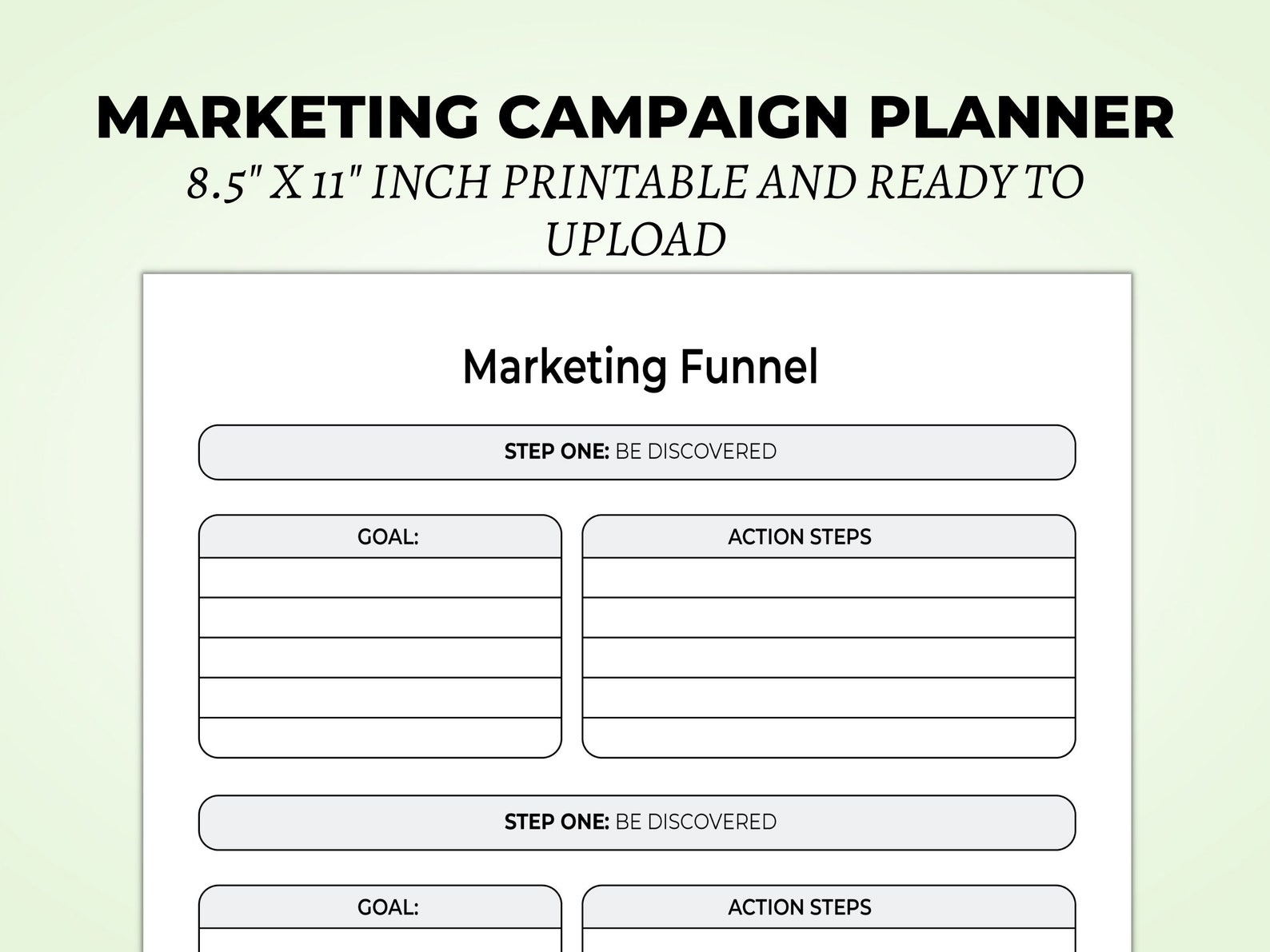 Marketing Campaign Planner Printable Amazon KDP PDF Interior - Etsy