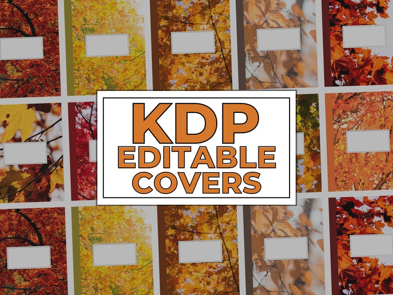 Editable KDP Paperback Cover Template Canva Printable Autumn - Etsy