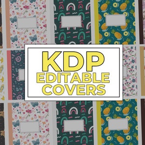 Editable KDP Paperback Cover Template Canva Printable Cute - Etsy