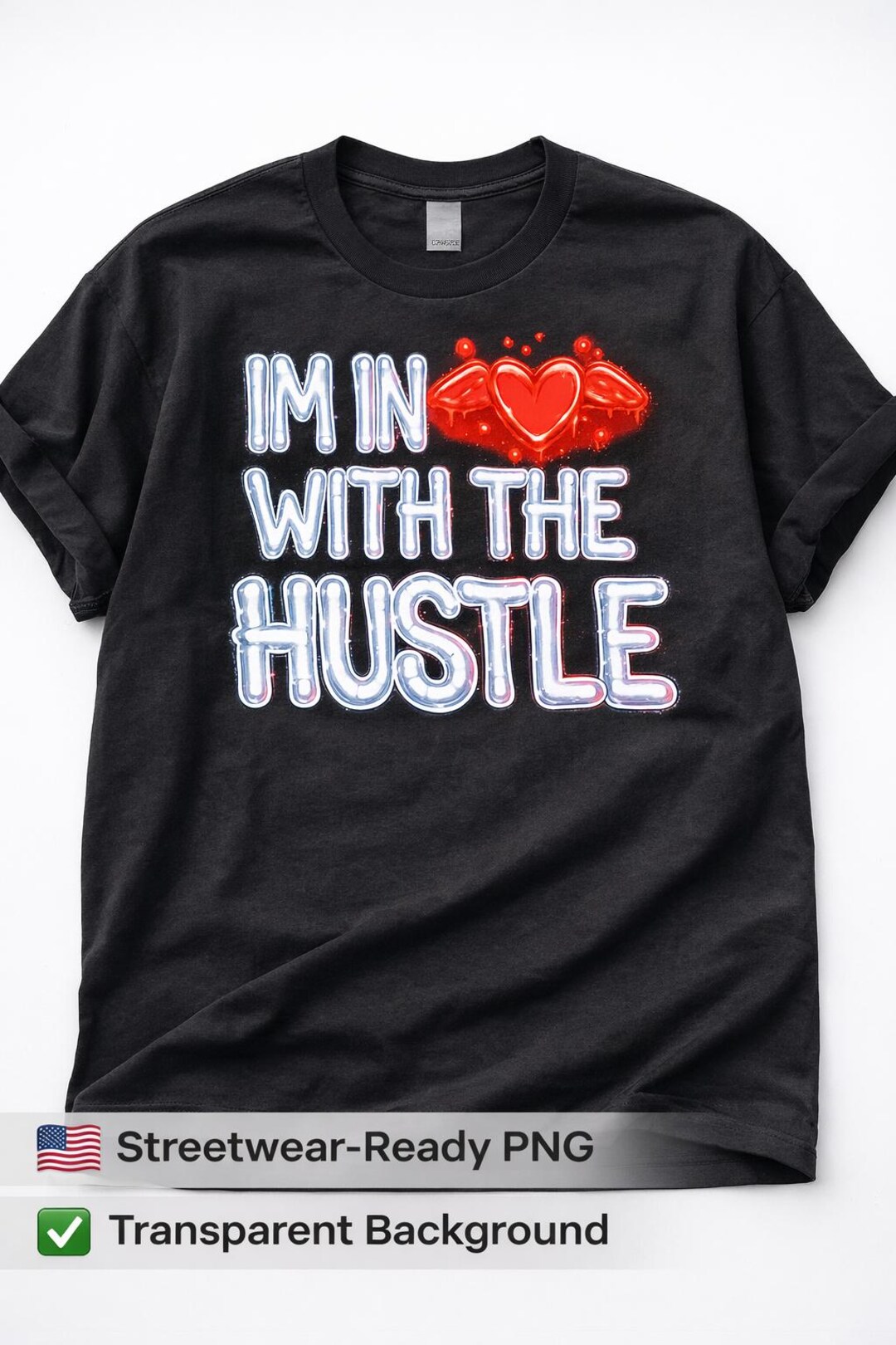 Hustle Quote PNG | Neon Streetwear Design, Transparent Background ...
