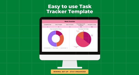 Excel Weekly Task Template Template Tracking Excel Virtual - Etsy