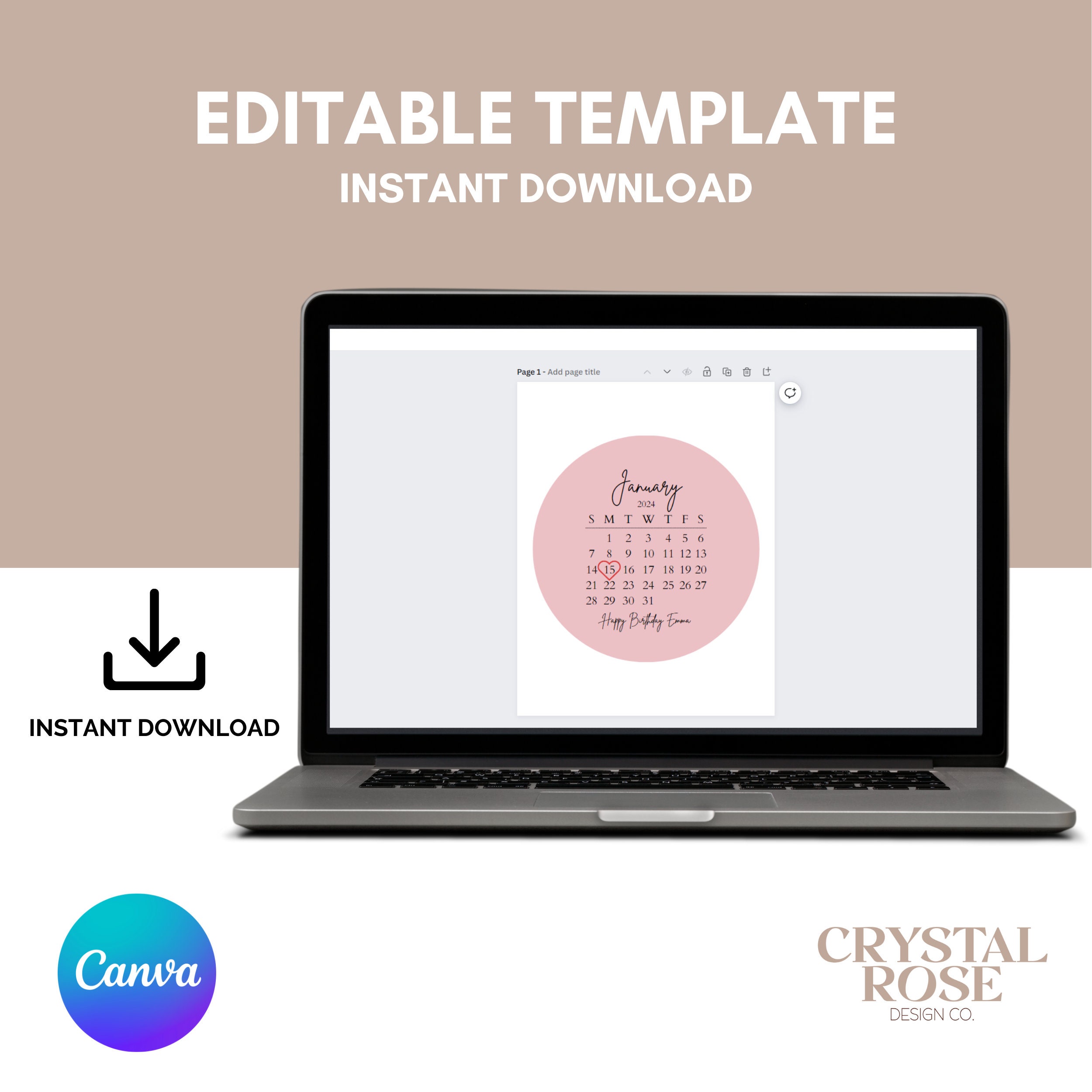 Editable Calendar Cut-out Template, Burnaway Cake Topper, Burnaway Cake ...