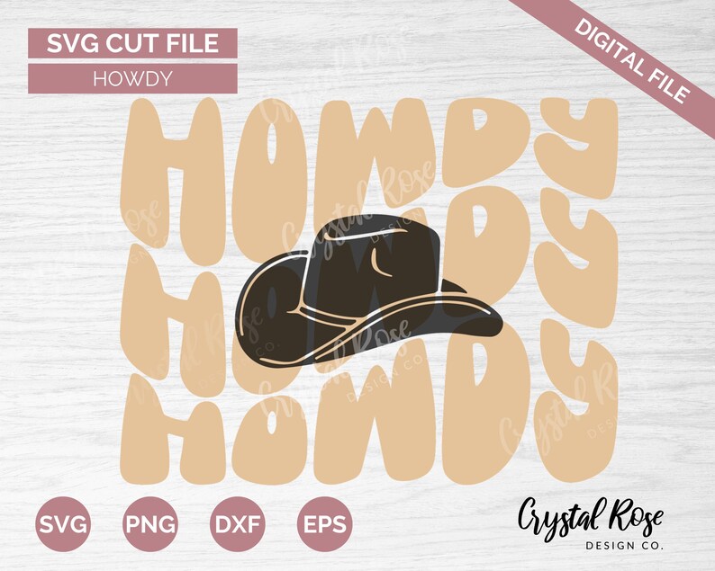 Howdy SVG Cowboy SVG Digital Download Cricut Silhouette - Etsy