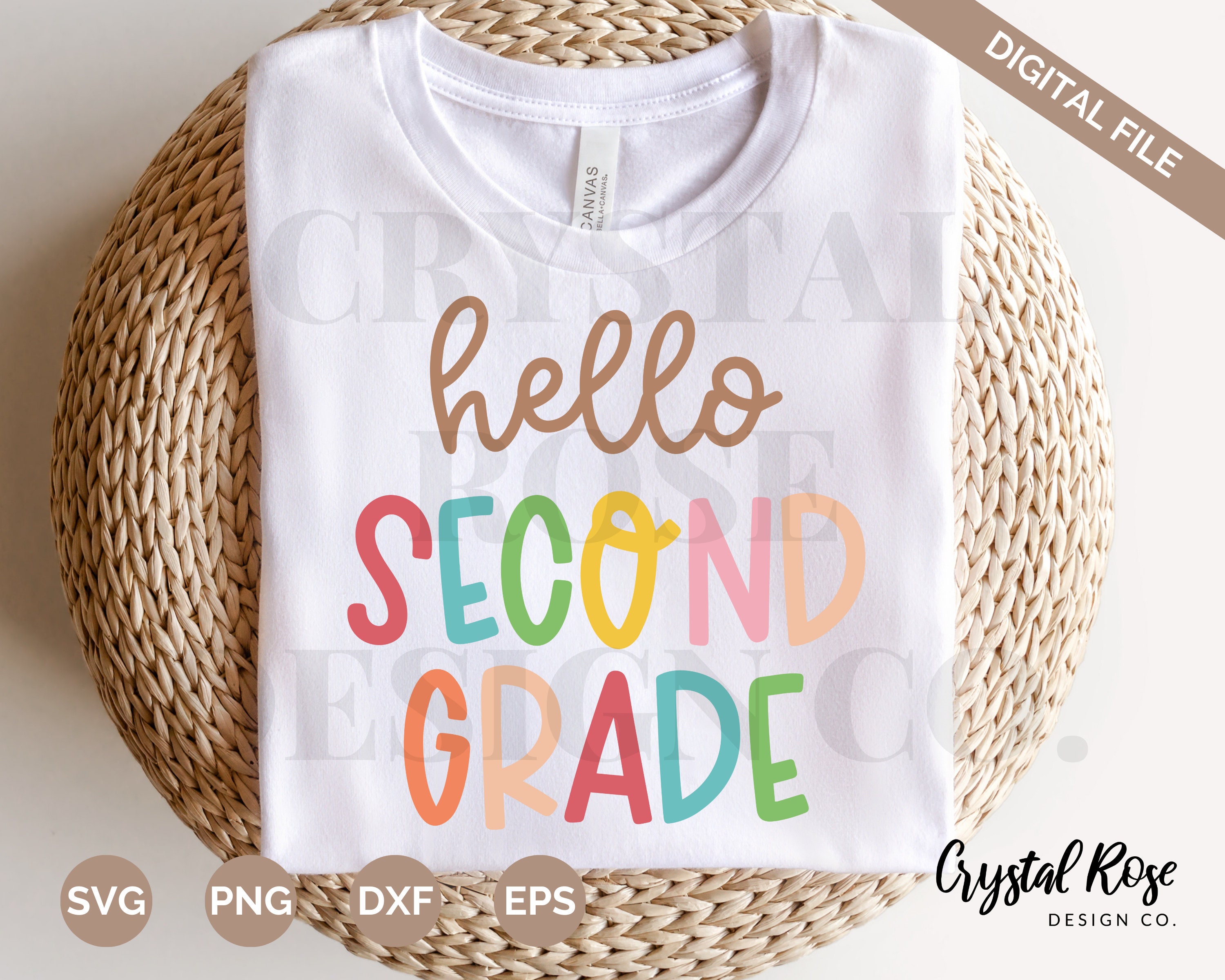 Hello Second Grade SVG, Teacher SVG, Classroom SVG, Back to School ...