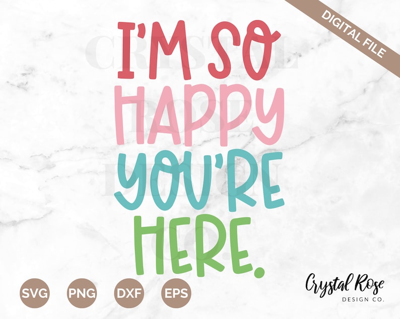 I'm so Happy You're Here SVG Teacher SVG Classroom - Etsy