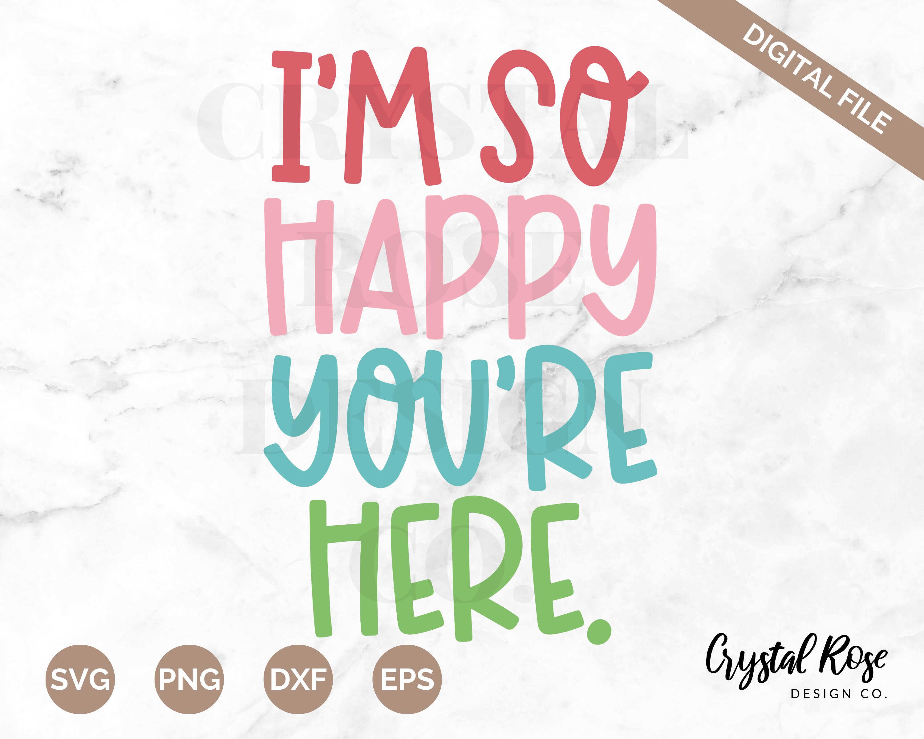 I'm so Happy You're Here SVG Teacher SVG Classroom - Etsy