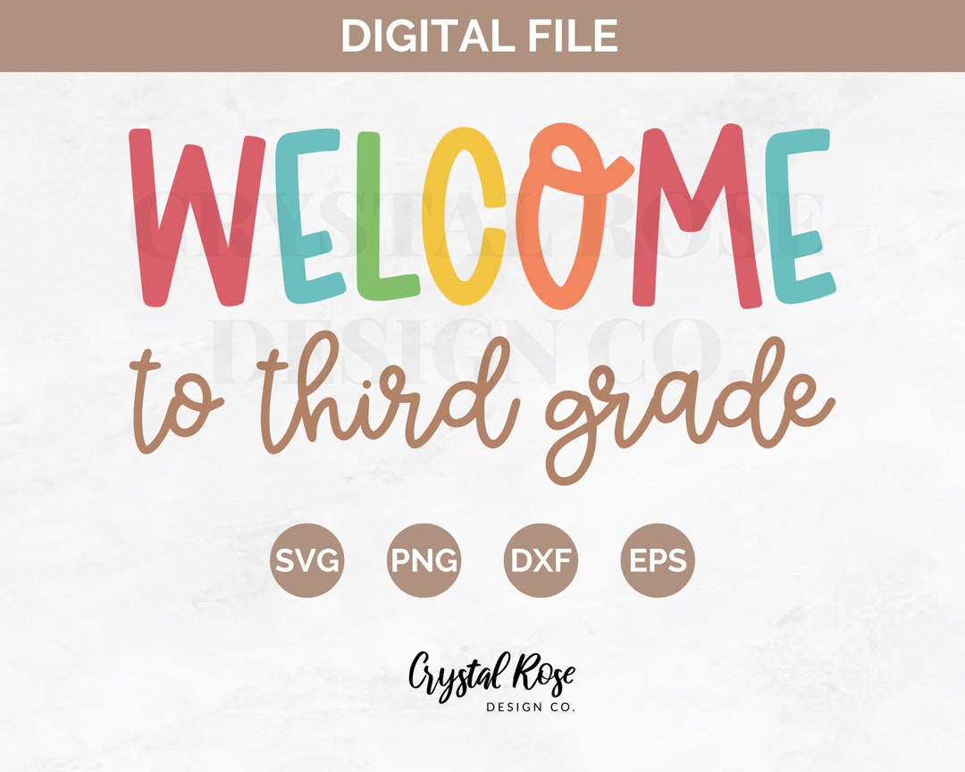 Welcome to Third Grade SVG Teacher SVG Classroom SVG Back - Etsy UK