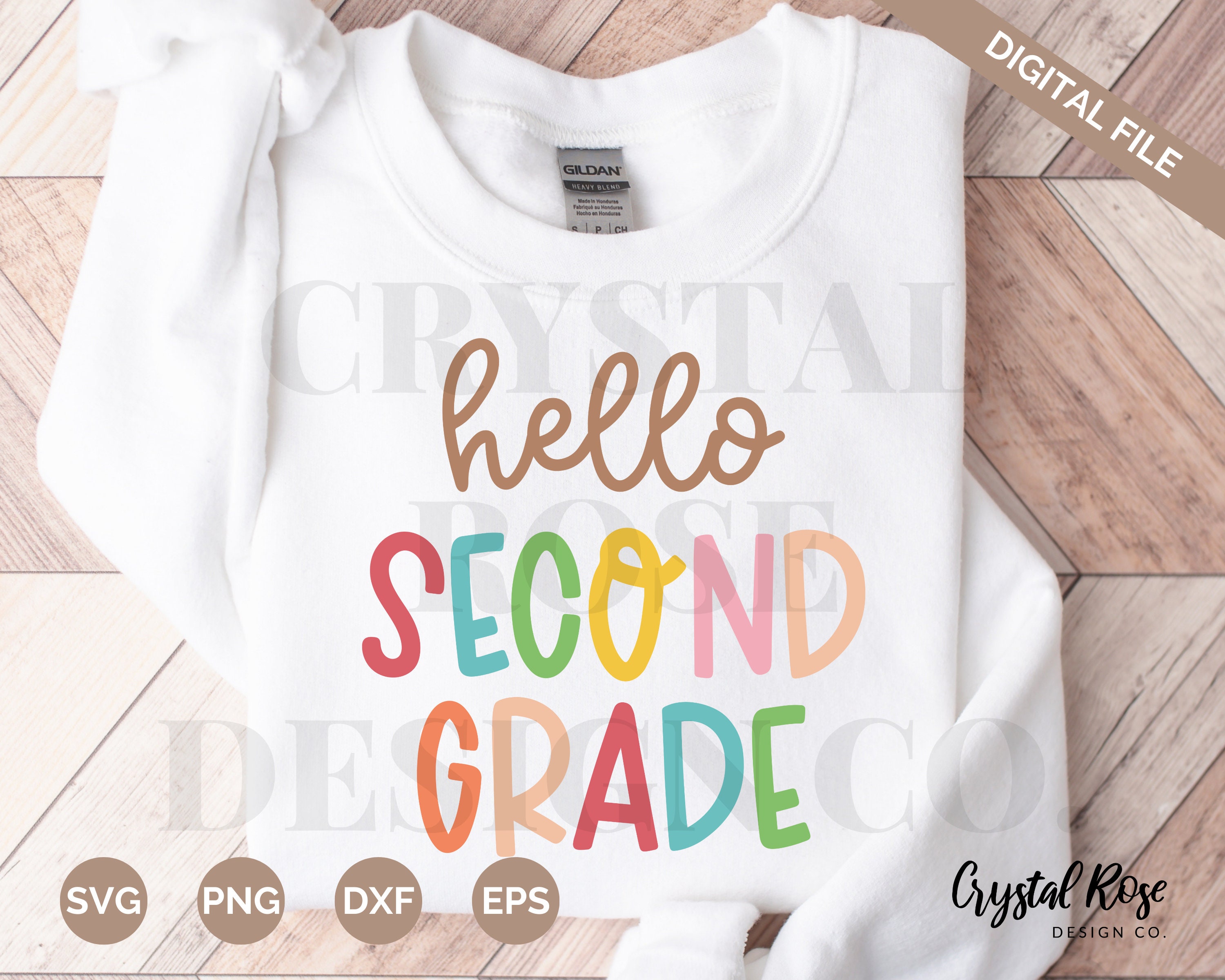 Hello Second Grade SVG, Teacher SVG, Classroom SVG, Back to School ...