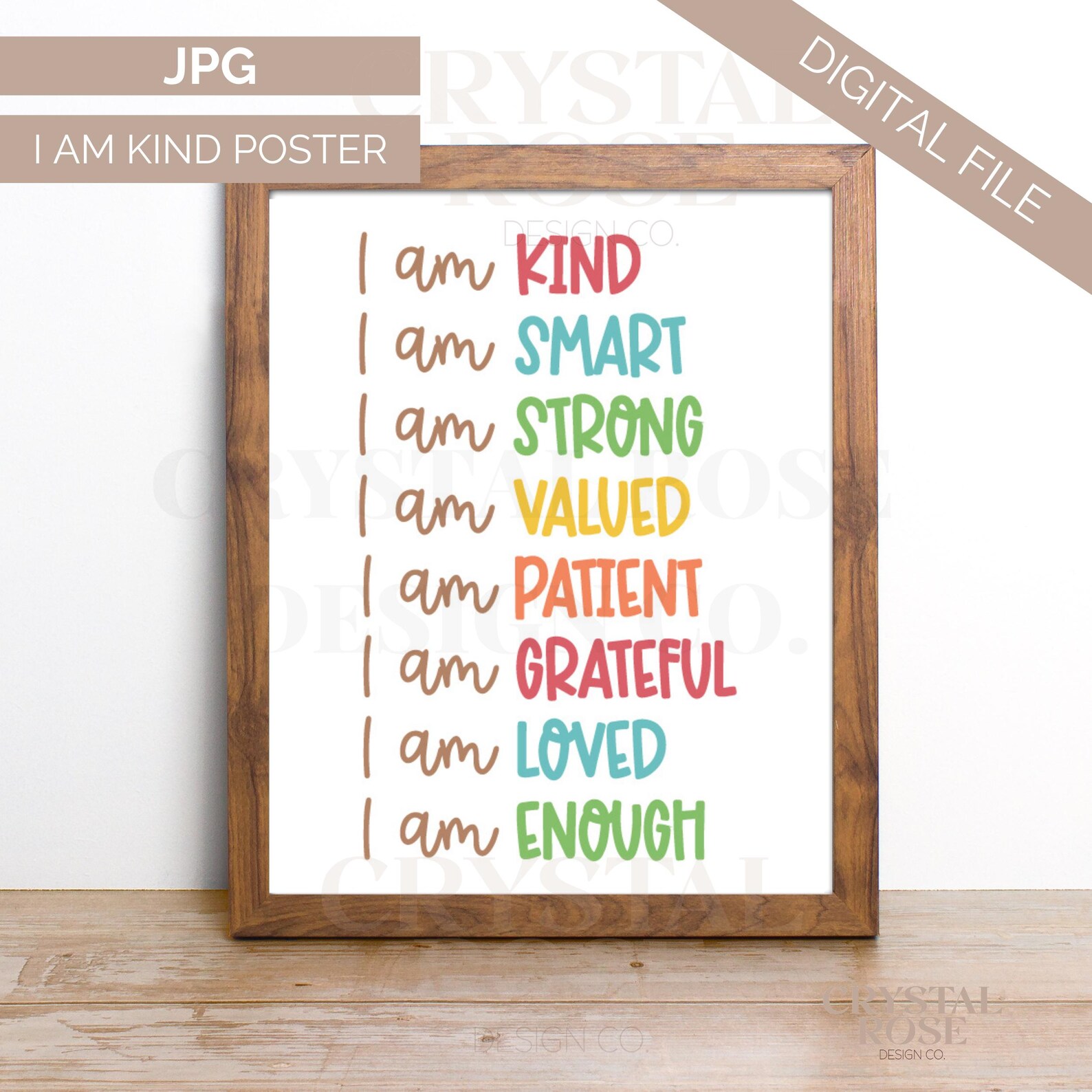 I Am Kind Poster Boho Classroom Decor, Classroom Posters Quotes ...