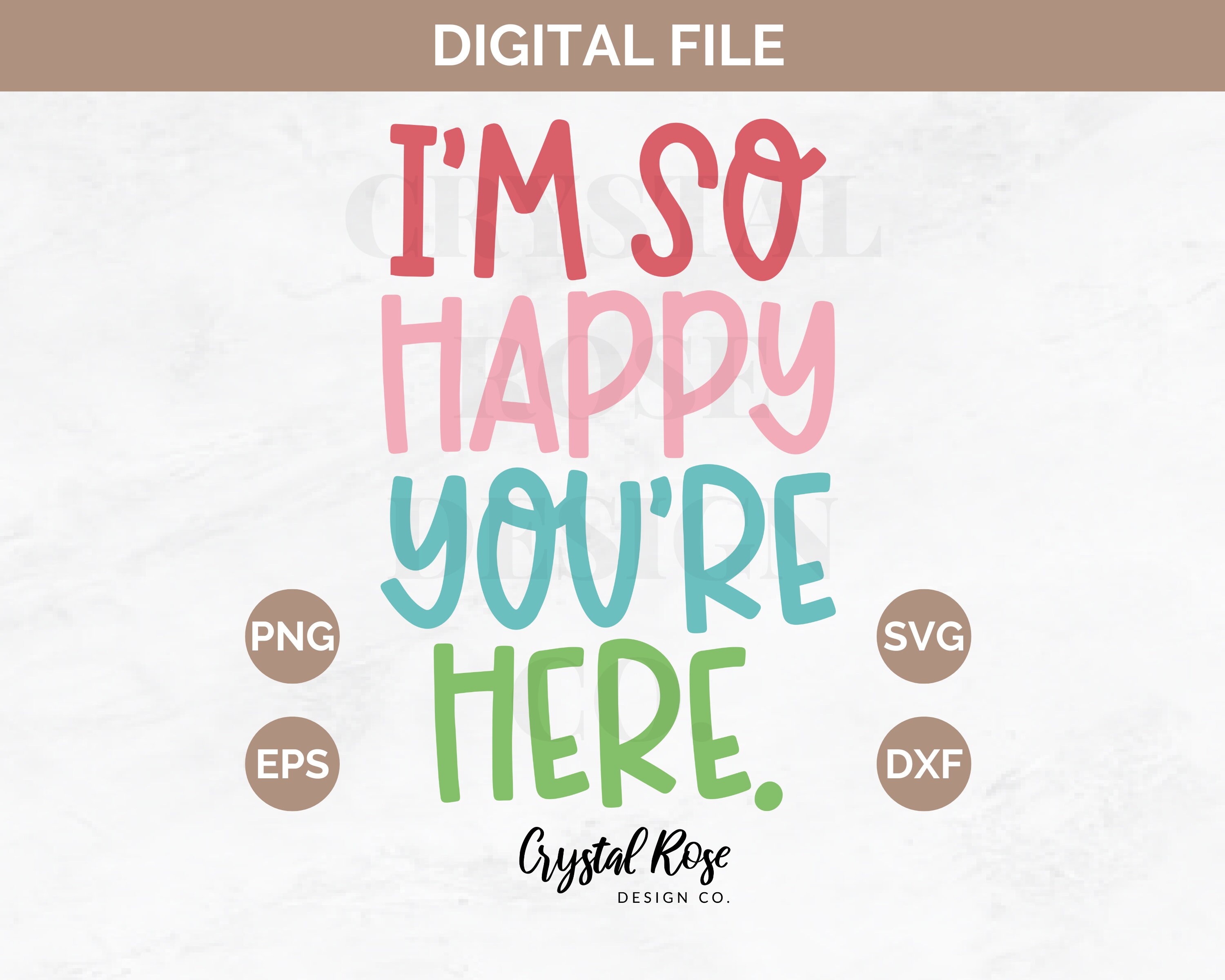 I'm so Happy You're Here SVG Teacher SVG Classroom - Etsy