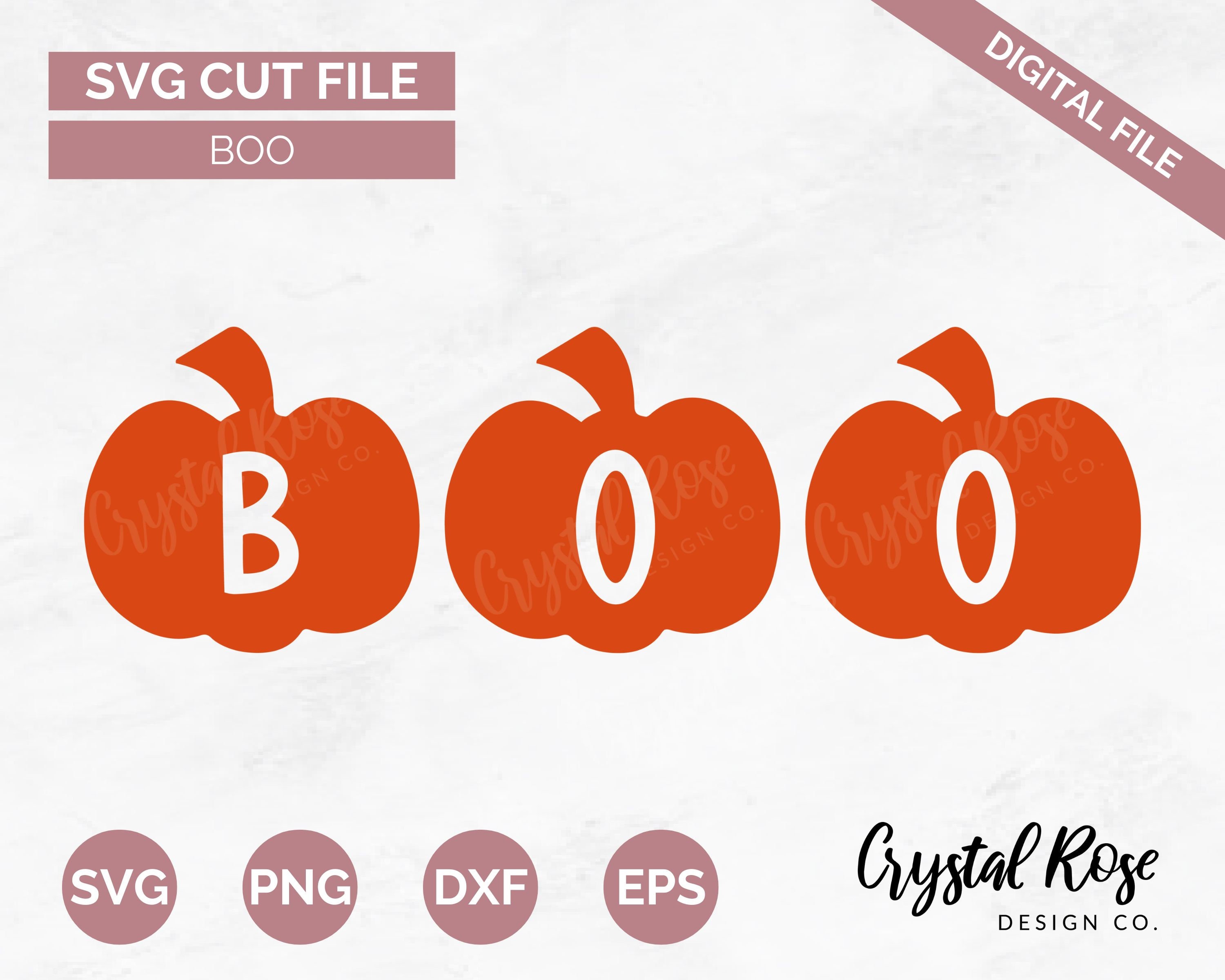 BOO SVG Halloween SVG Digital Download Cricut Silhouette - Etsy