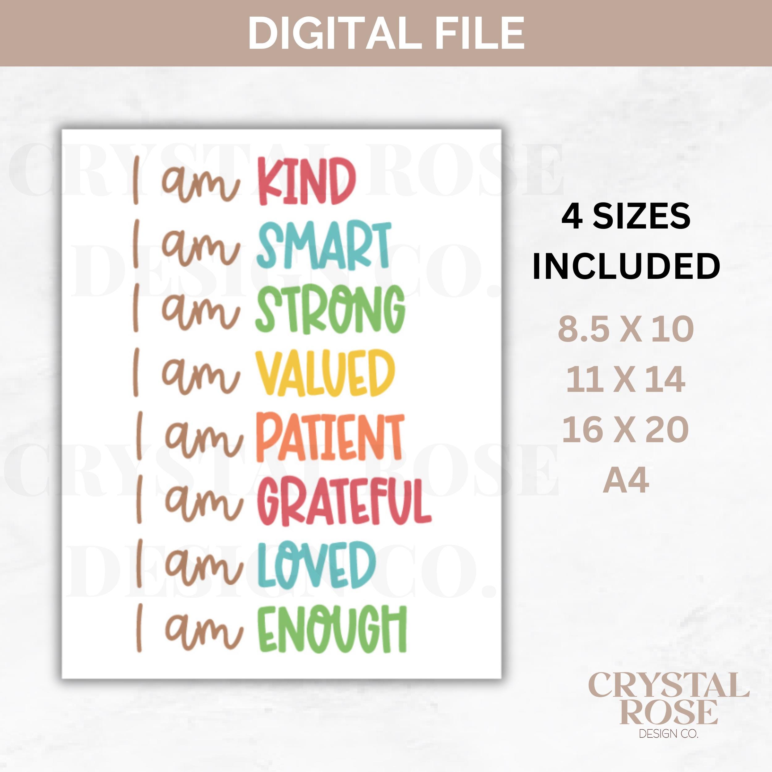 I Am Kind Poster Boho Classroom Decor, Classroom Posters Quotes ...