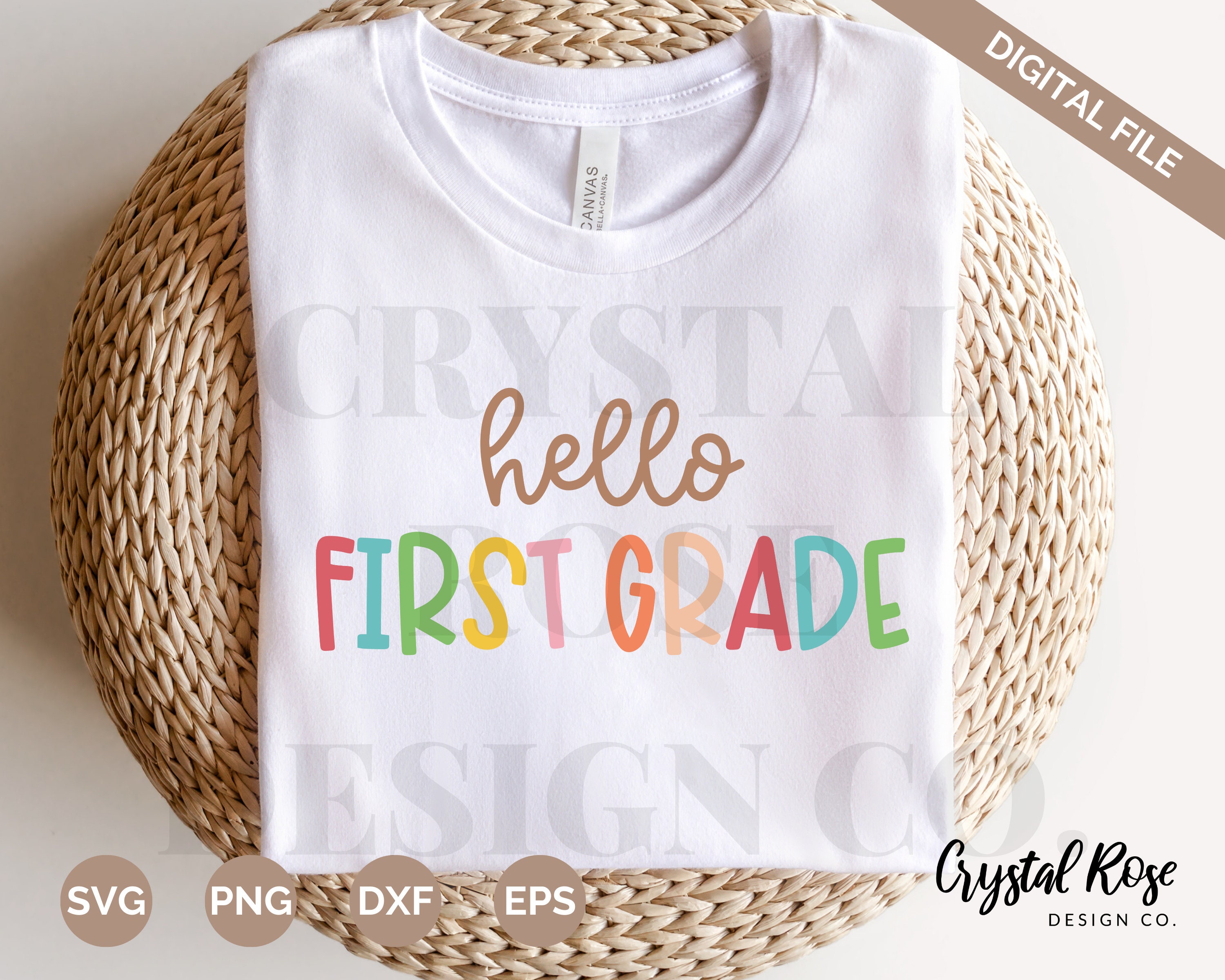 Hello First Grade SVG Teacher SVG Classroom SVG Back to - Etsy