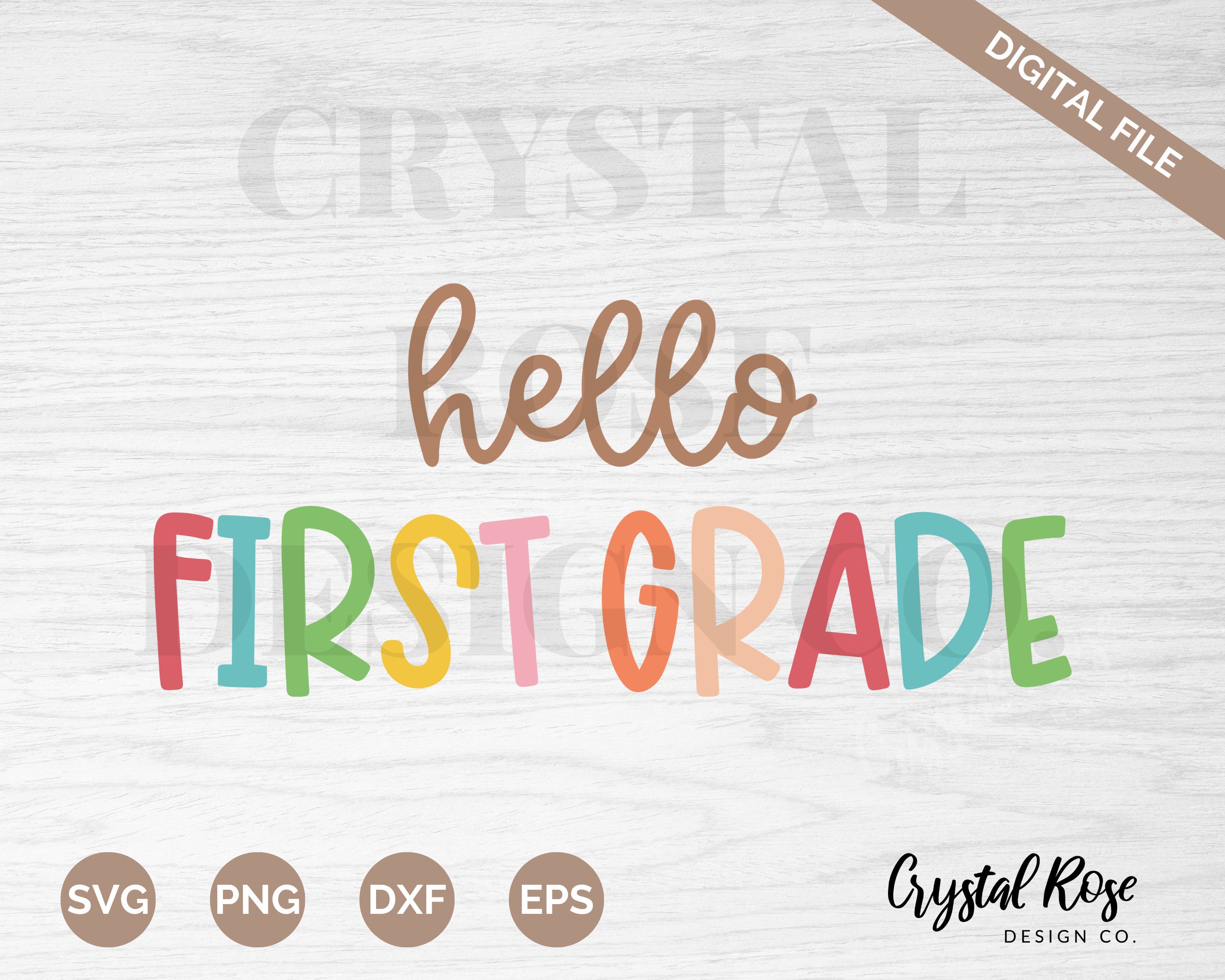 Hello First Grade SVG Teacher SVG Classroom SVG Back to - Etsy